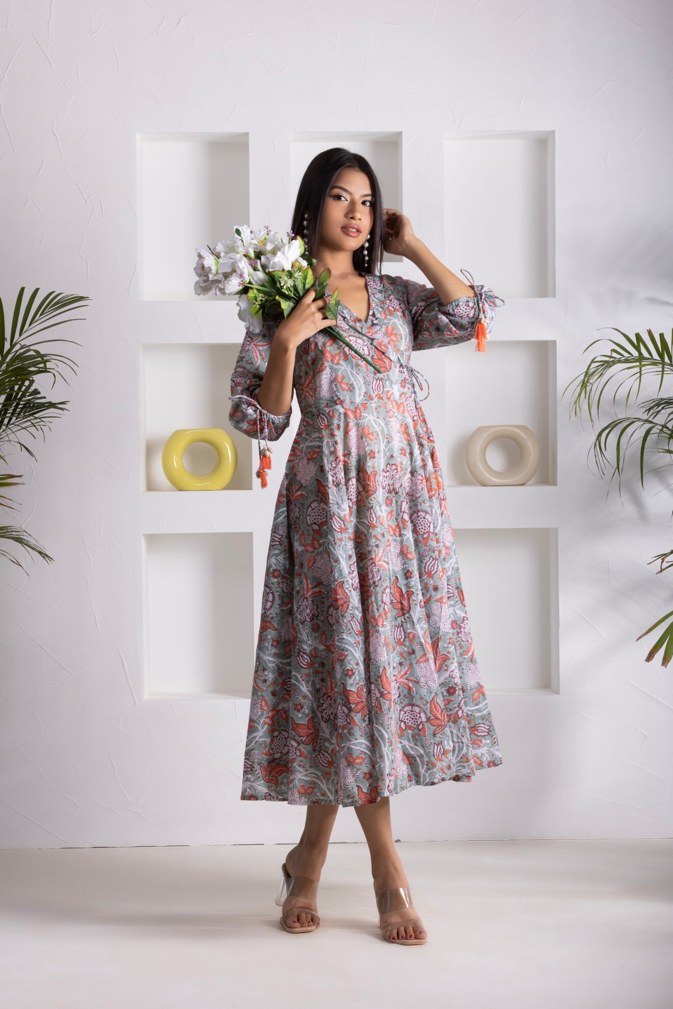 Hand Block Printed Flared Dress - Wovenkala